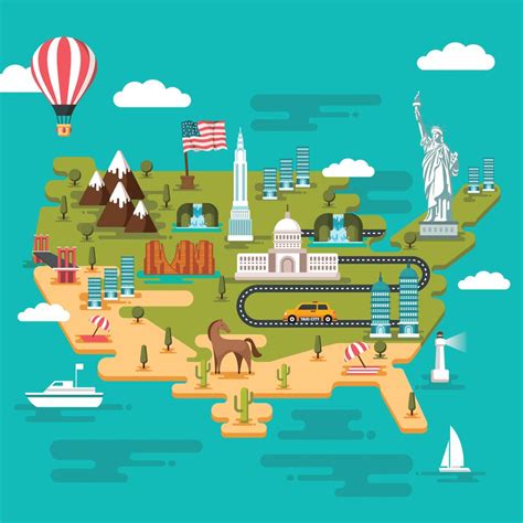 Fabulous United States Vector Map Photos