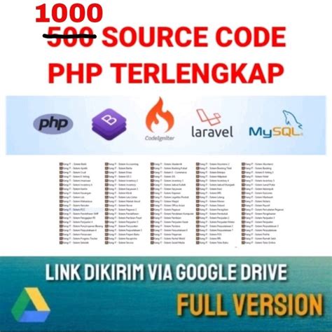 Jual Source Code Program Aplikasi Dan Sistem Informasi Pemograman Php