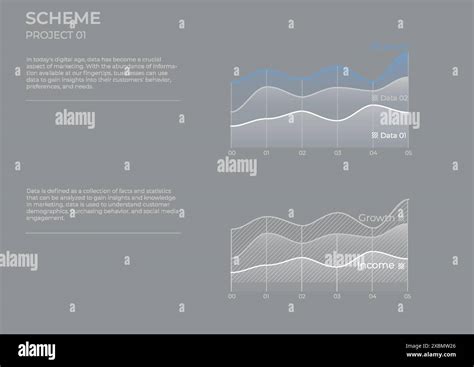 Dynamic Process Data Charts In Color Vector Elements Charts Stock