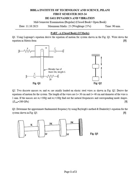1157deg61120231213120346midsemesterquestionpaper Pdf Normal Mode Matrix Mathematics