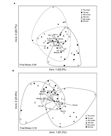 non metric multidimensional scaling ordination based on trflp