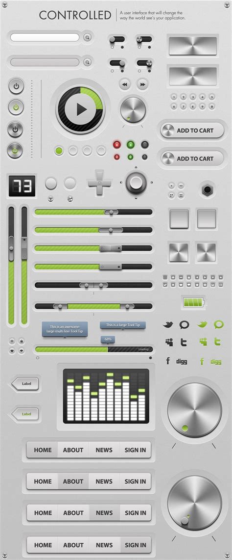 Controlled Gui Graphical User Interface Web Ui Design