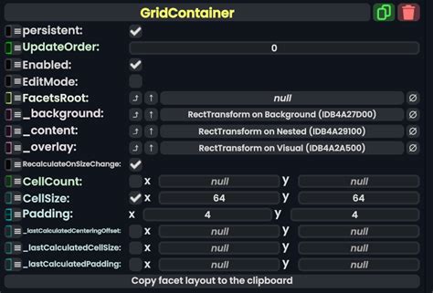 Component GridContainer Resonite Wiki