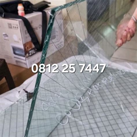 Jual Wired Glass 68 Mm Tahan Api Kaca Kawat Fire Door Pintu Emergency Kaca Tahan Panas