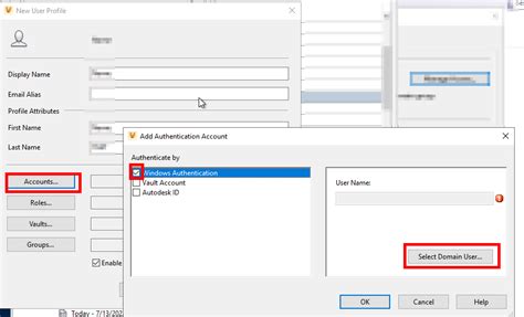 エラーこのアカウントは既にユーザ Newdomain Username に関連付けられています。vaultで新しいドメインから既存の