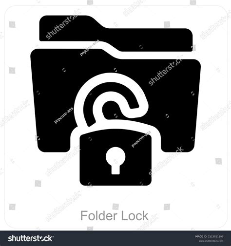 Folder Lock Folder Icon Concept Stock Vector Royalty Free 2213811199 Shutterstock
