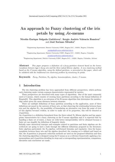An Approach To Fuzzy Clustering Of The Iris Petals By Using Ac Means