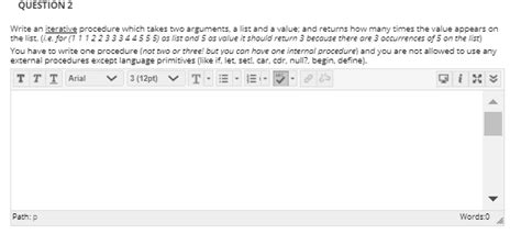 solved question 2 write an iterative procedure which takes