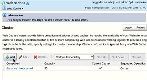 Configuring Oracle Web Cache Cluster For Scalability And Failover