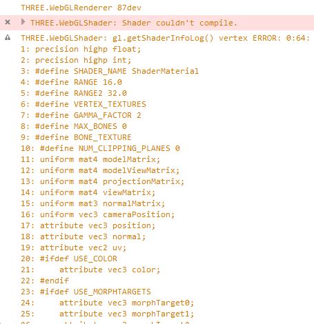 Javascript Viewing A Material S Compiled Shader Code In Three Js Stack Overflow