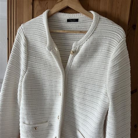 Massimo Dutti Cream Jacketcardigan Repopping Depop