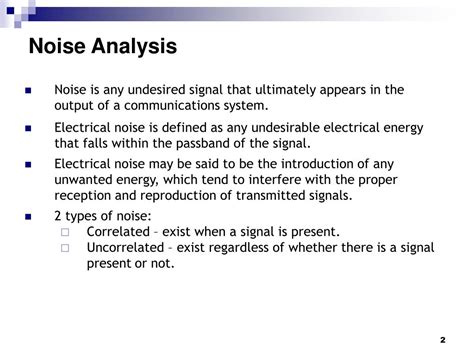 PPT COMMUNICATION SYSTEM EECB Chapter NOISE ANALYSIS PowerPoint Presentation ID