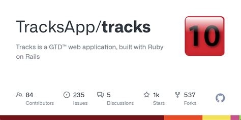 Github Tracksapp Tracks Tracks Is A Gtd Web Application Built With Ruby On Rails