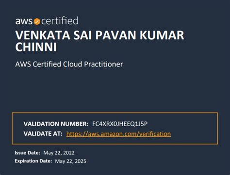 Aws Cloud Amazon Klu Klcse Chinni Venkata Sai Pavan Kumar