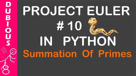 Project Euler 10 In Python Youtube