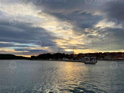 Sunset Yellow Sunset Sea Reflection Background 38361395 Stock
