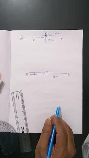 draw a line segment ab of length 10 cm mark a point p on ab such that ap