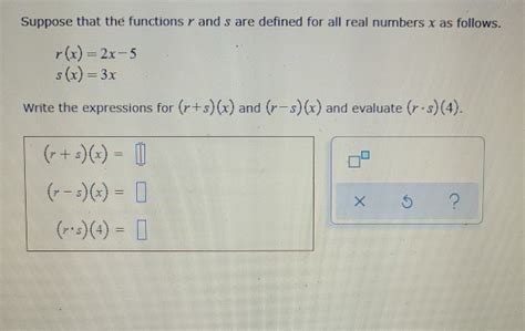 Solved Suppose That The Functions R And S Are Defined For