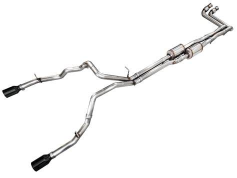 Awe Tuning 0fg Cat Back Exhaust 5in Black Tips For 2025 Ram 1500 30tt
