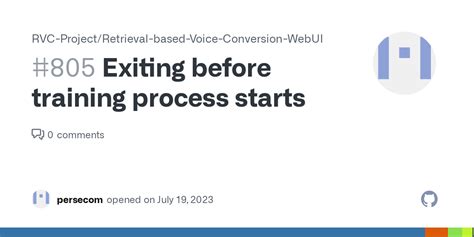 Exiting Before Training Process Starts Issue Rvc Project Retrieval Based Voice