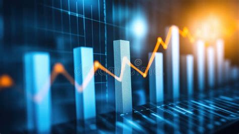 Graph Showing Upward Trend In Data Analysis Blue Bars Orange Line