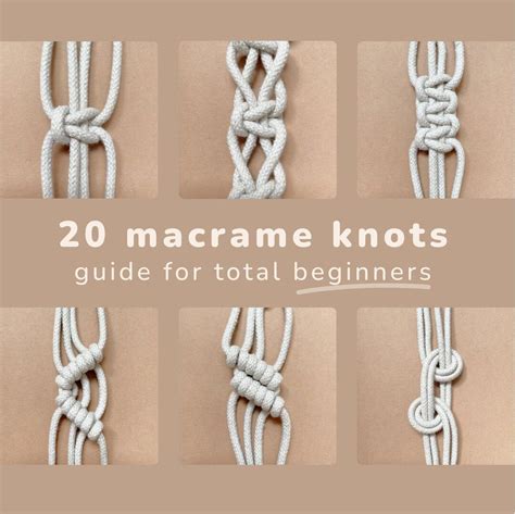 Macrame Knot Guide PDF With 20 Macrame Knots Explained, Knot Tutorial ...