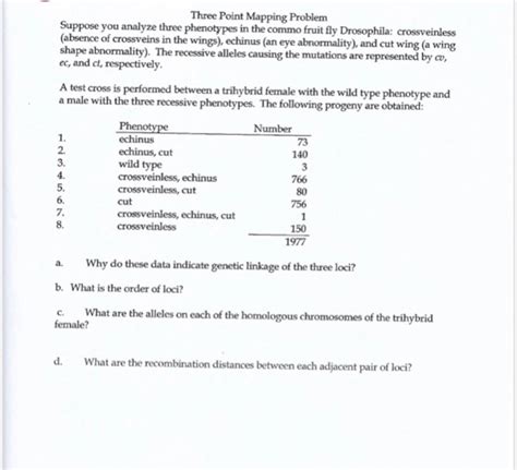 Solved Three Point Mapping Problem Suppose You Analyze Three Chegg Com