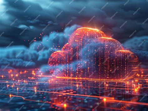 Digital Illustration Of A Scalable Cloud Infrastructure Adapting To Increased Demand Visualized