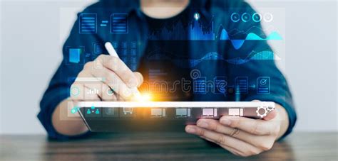 Digital Online Marketing Data Analytic For Business Analyst Manages The System Database Plans