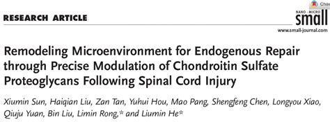 我院脊柱外科发表脊髓损伤修复系列研究成果 中山大学附属第三医院