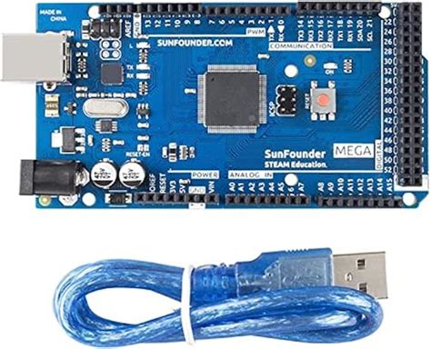 Sunfounder Mega Board Compatible With Arduino Ide Atmega2560 Atmega16au Usb Cable In Saudi