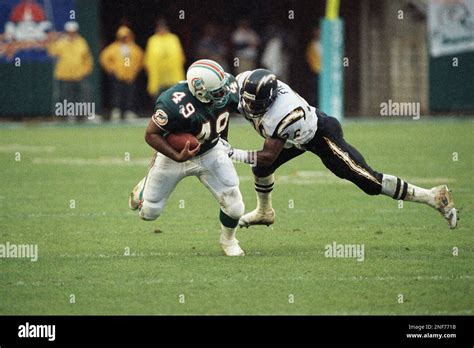 San Diego Chargers Safety Darren Carrington 29 Tries To Get A Good