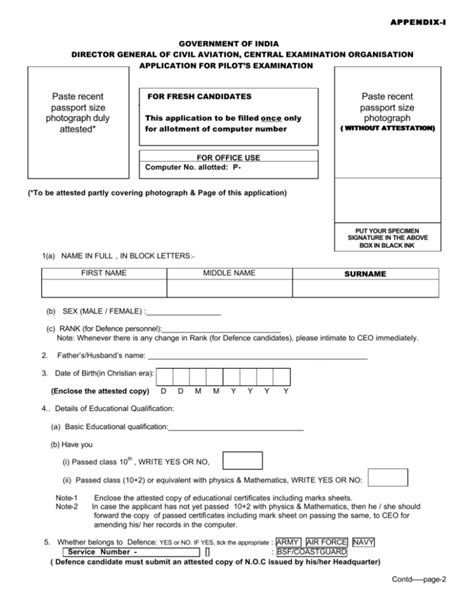 Paste Recent Passport Size Photograph Duly Attested Paste Recent