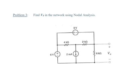 Solved Problem Find V In The Network Using Nodal Chegg
