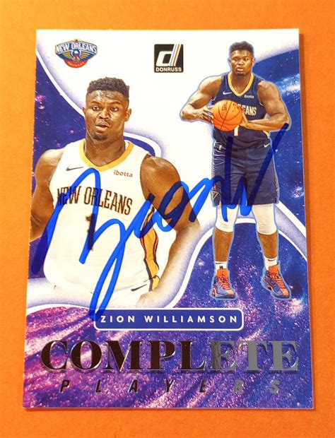 Zion Williamson Signed Autographed 2021 Panini Donruss Complete Players