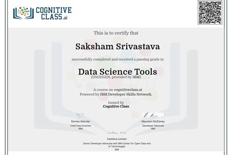 Saksham Srivastava On Linkedin Cognitiveclass Datascience