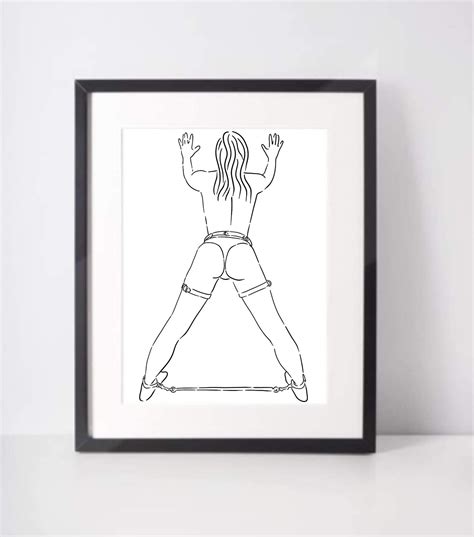 Sex Room Art Bondage Artwork Line Drawing Handcuff Art Etsy UK