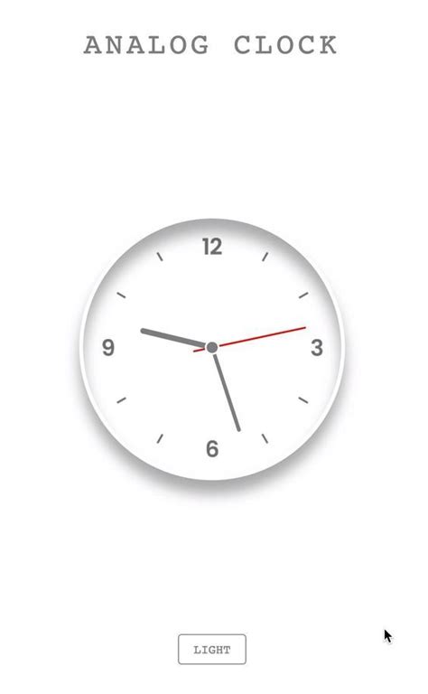Analog Clock Dark Light Theme Artofit