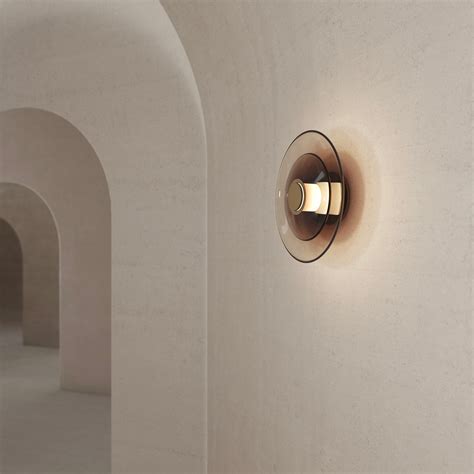 Designer Disc Sconce Wall Light Luna A Gabriel Scott