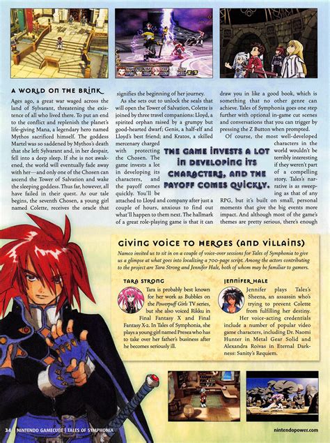Tales Of Symphonia Gc Nintendo Power Issue 180 Rtales