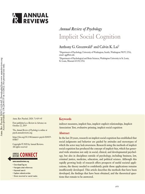 Implicit Social Cognition Pdf Attitude Psychology Psychology
