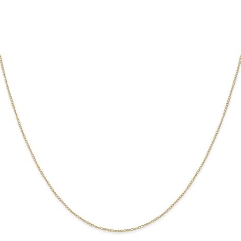 Curata 10k Yellow Gold 05mm Carded Curb Chain Necklace On Sale