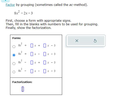 Solved Factor By Grouping Sometimes Called The