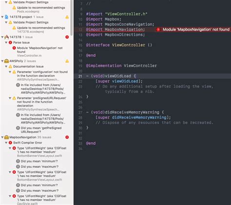 Unable To Build Project When Working With Objective C · Issue 999