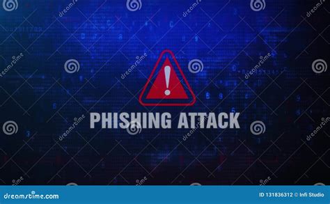Phishing Attack Alert Warning Error Message Blinking On Screen Stock Footage Video Of