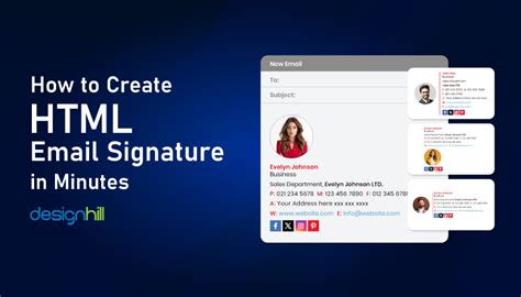 How To Create HTML Email Signature In Minutes Designhill
