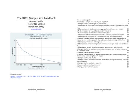 Pdf The Rcsi Sample Size Handbook