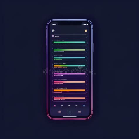 Mobile App Building With Colourful Html Code On Dark Background
