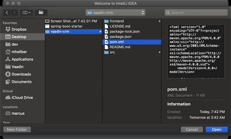Open Pomxml File