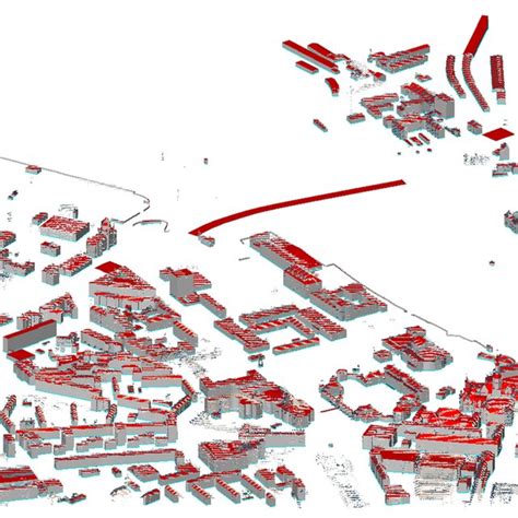 resulting meshes and ifc files a colourised building instances based